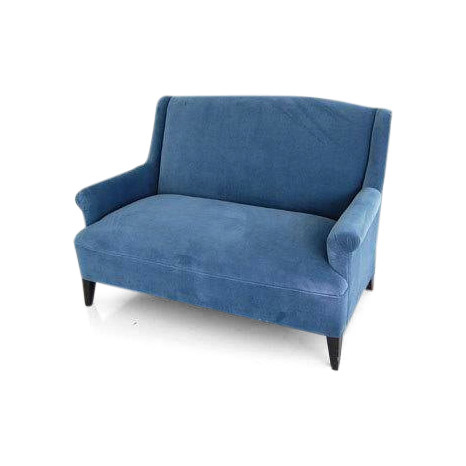Mimi Cornflower Blue Velvet Sofette - Greenroom Prop & Event Furniture ...