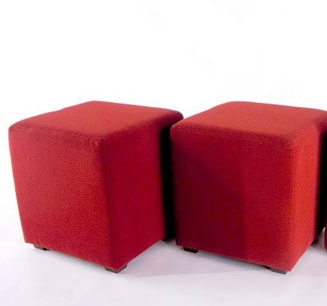 Red Link Ottoman - Greenroom Prop & Event Furniture Rental