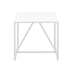 Strut Bright White Side Table - Greenroom Prop & Event Furniture Rental