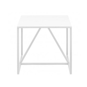 Strut Bright White Side Table - Greenroom Prop & Event Furniture Rental