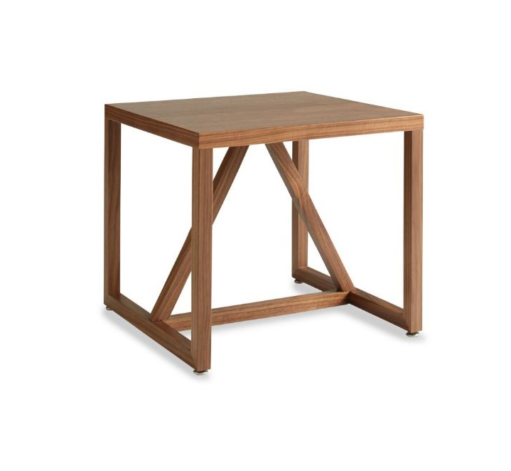 Strut Wood Side Table - Greenroom Prop & Event Furniture Rental